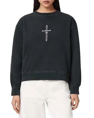 ALLSAINTS Knox Pippa Sweatshirt - Washed Black