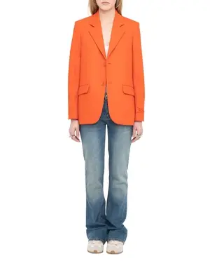 Zadig&Voltaire Vanille Notched Collar Blazer - Tangerine