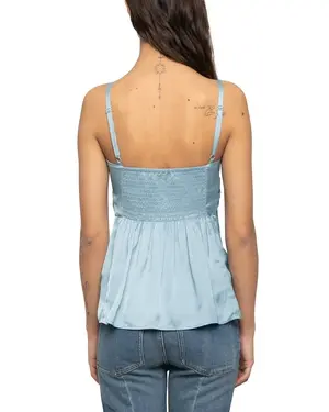 Zadig&Voltaire Cippie Satin Camisole Top - Sky