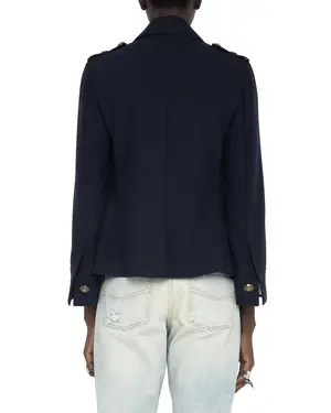 Zadig&Voltaire Veraman Button Front Blazer - Encre