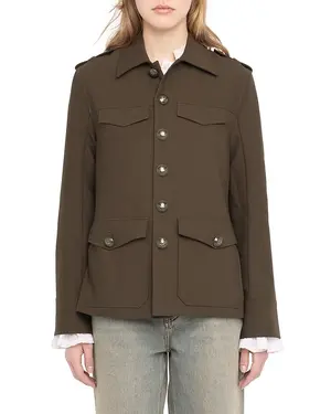 Zadig&Voltaire Veraman Button Front Blazer - Moss