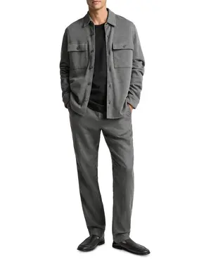 Vince Double Slub Shirt Jacket - Slate