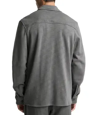 Vince Double Slub Shirt Jacket - Slate