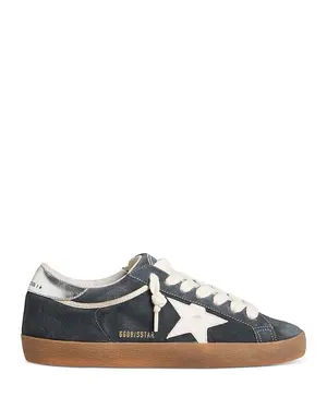 GOLDEN GOOSE Super Star Suede Sneakers - Stone Blue