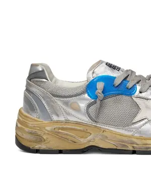 GOLDEN GOOSE Running Dad Net Sneakers - Silver/white