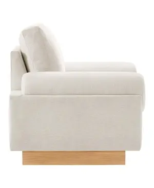 MODWAY Oasis Upholstered Fabric Armchair - Ivory
