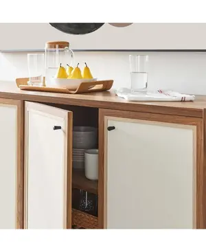 MODWAY Capri 65 Wood Grain Sideboard Storage Cabinet