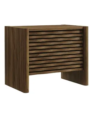 MODWAY Emric Wave Nightstand - Walnut