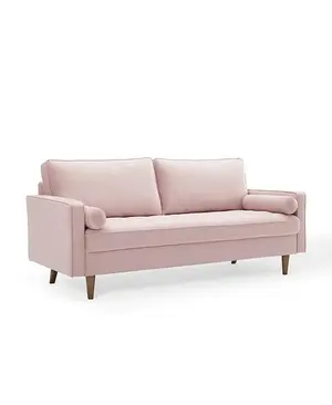 MODWAY Valour Performance Velvet Sofa - Pink