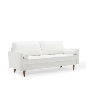 MODWAY Valour Performance Velvet Sofa - White
