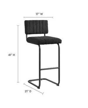 MODWAY Parity Boucle Bar Stools, Set Of 2 - Black Black