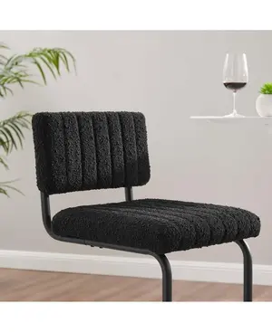 MODWAY Parity Boucle Bar Stools, Set Of 2 - Black Black