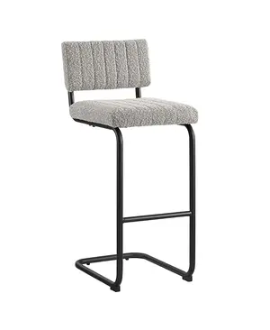 MODWAY Parity Boucle Bar Stools, Set Of 2 - Black Taupe