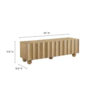 MODWAY Sorren Scalloped 54 Wood Tv Stand - Natural