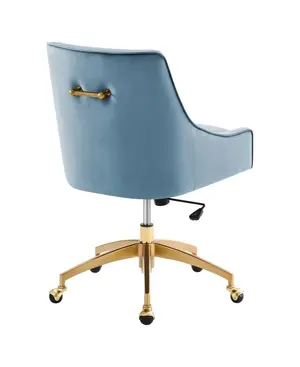 MODWAY Discern Performance Velvet Office Chair - Light Blue