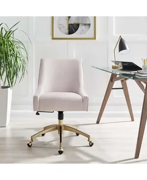 MODWAY Discern Performance Velvet Office Chair - Pink