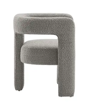 MODWAY Kayla Boucle Upholstered Armchair - Light Gray