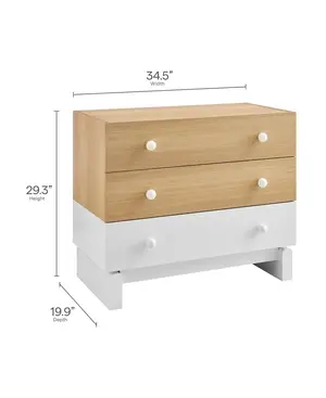 MODWAY Nolia 3-drawer Color Block Dresser