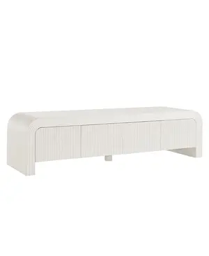 MODWAY Waterflute 68 Fluted Tv Stand White Matte