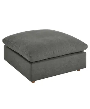 MODWAY Commix Down Filled Overstuffed Ottoman - Gray