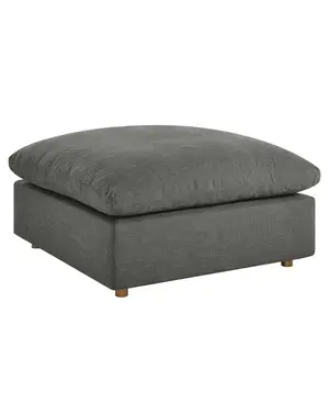 MODWAY Commix Down Filled Overstuffed Ottoman - Gray