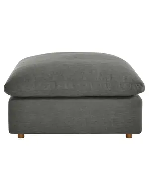 MODWAY Commix Down Filled Overstuffed Ottoman - Gray