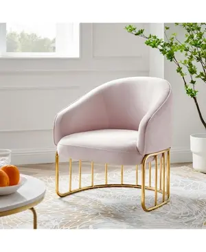 MODWAY Legacy Performance Velvet Armchair - Pink