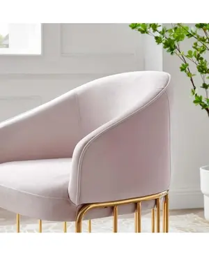 MODWAY Legacy Performance Velvet Armchair - Pink