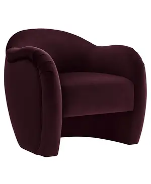 MODWAY Compose Performance Velvet Accent Chair - Mulberry