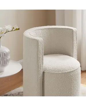 MODWAY Della Boucle Fabric Swivel Chair