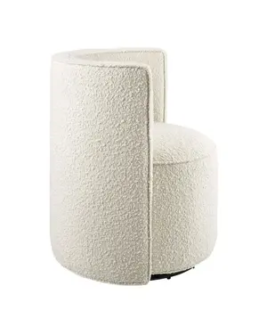 MODWAY Della Boucle Fabric Swivel Chair