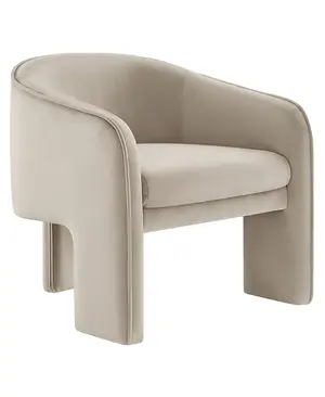 MODWAY Greer Barrel Accent Chair - Almond