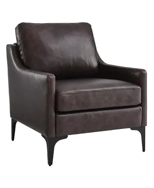 MODWAY Corland Leather Armchair - Brown