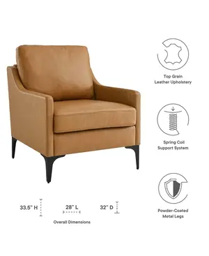 MODWAY Corland Leather Armchair