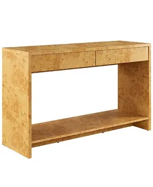 MODWAY Hudson 2-drawer Burl Wood Console Table - Natural