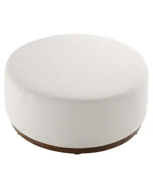 MODWAY Tilden Large 38 Round Boucle Upholstered Upholstered Ottoman