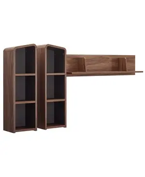 MODWAY Omnistand Wall Mounted Shelves - Walnut Gray