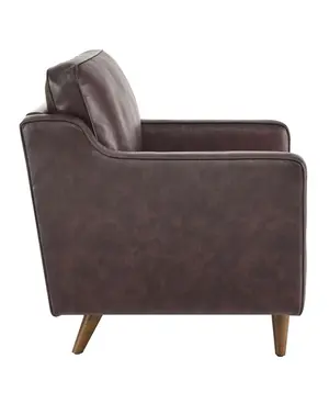 MODWAY Impart Genuine Leather Armchair - Brown