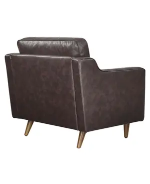 MODWAY Impart Genuine Leather Armchair - Brown
