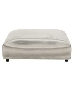 MODWAY Solace Modular Corduroy Upholstered Ottoman - Almond