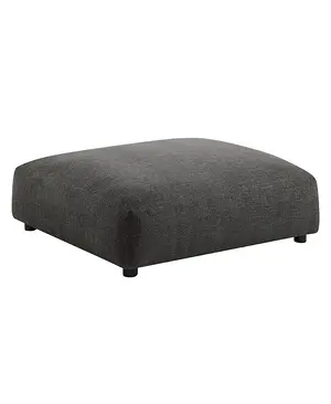 MODWAY Solace Modular Upholstered Fabric Ottoman - Charcoal
