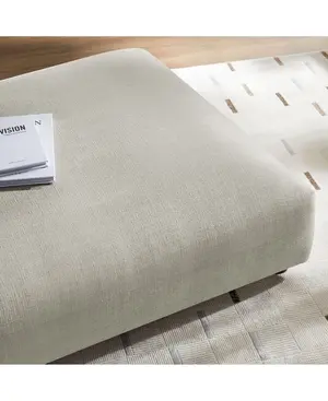 MODWAY Solace Modular Upholstered Fabric Ottoman - Linen