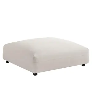 MODWAY Solace Modular Upholstered Fabric Ottoman - Salt