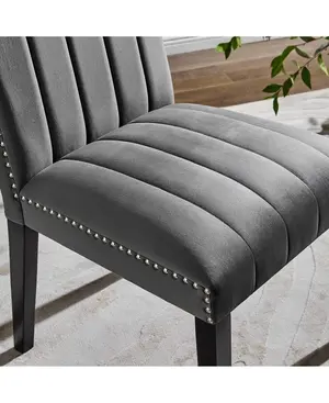 MODWAY Catalyst Performance Velvet Dining Side Chairs, Set Of 2