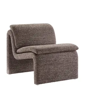 MODWAY Dune Boucle Upholstered Armless Accent Chair - Antique