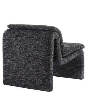 MODWAY Dune Boucle Upholstered Armless Accent Chair - Charcoal