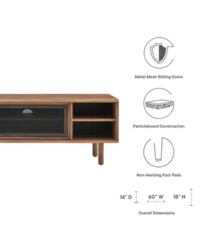 MODWAY Kurtis 60 Tv Stand - Walnut