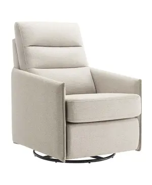 MODWAY Etta Upholstered Fabric Lounge Chair - Oatmeal