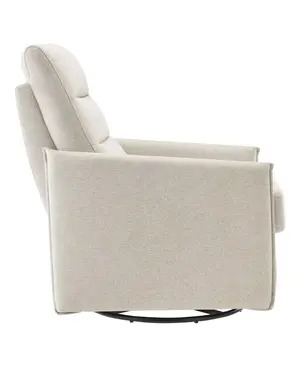 MODWAY Etta Upholstered Fabric Lounge Chair - Oatmeal