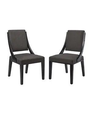 MODWAY Cambridge Upholstered Fabric Dining Chairs, Set Of 2 - Gray